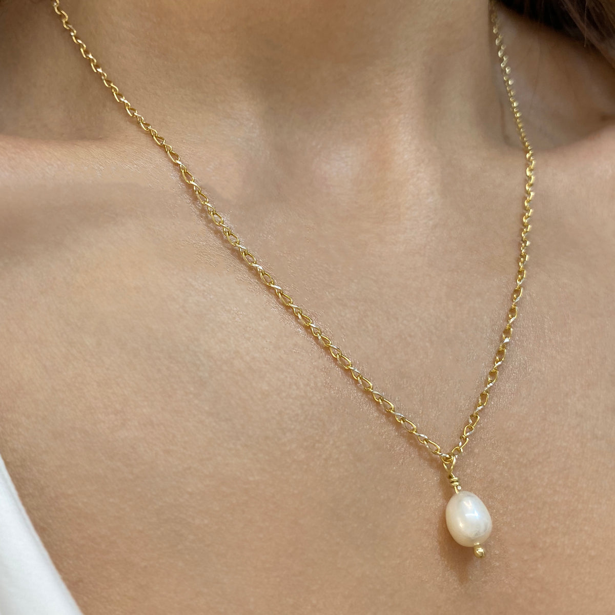 One Pearl necklace with a Single Pearl Pendant- Silver 925 – Artiby.com